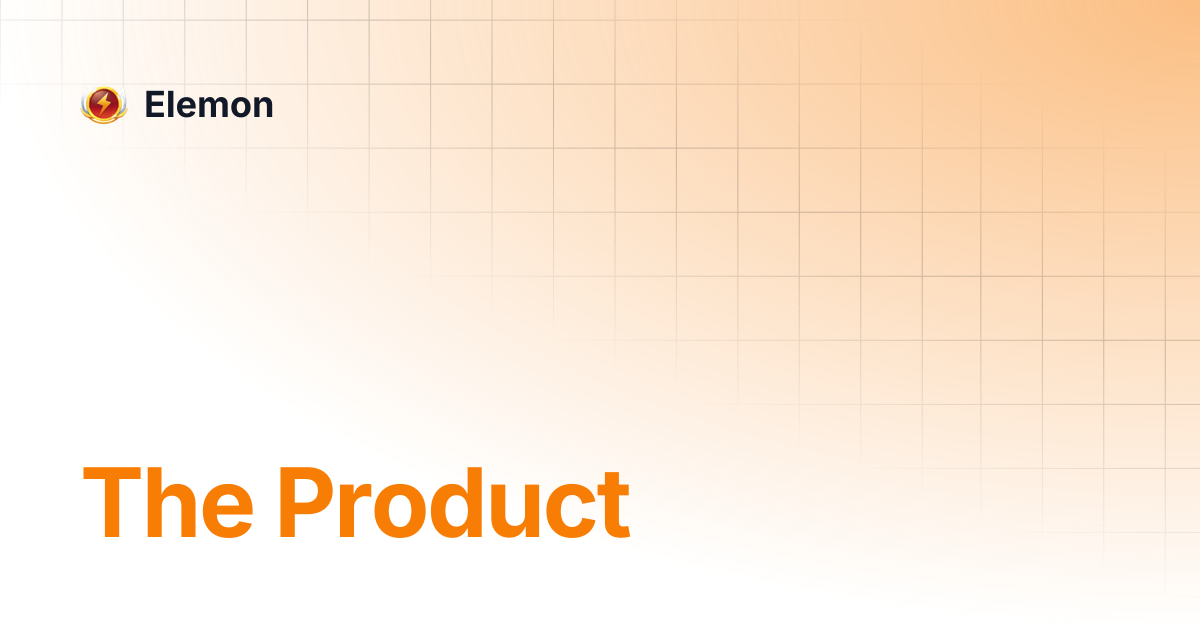 The Product | Elemon